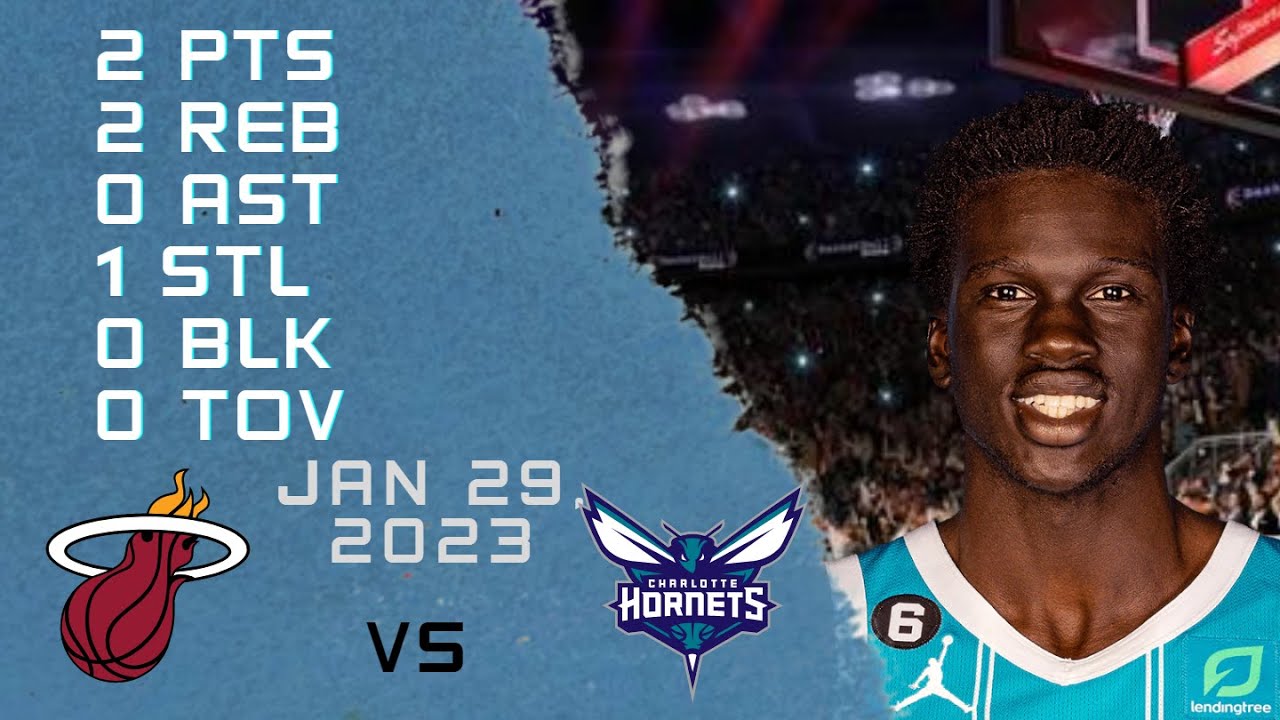 JT Thor NBA Player Highlights 29-01-2023 HORNETS vs HEAT REGULAR SEASON ...