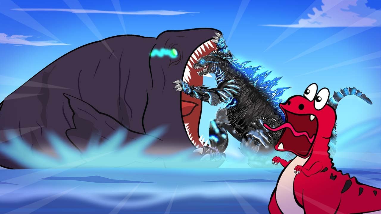 Black BLOOPZILLA VS Legendary GODZILLA Family - Battle Under The Sea ...