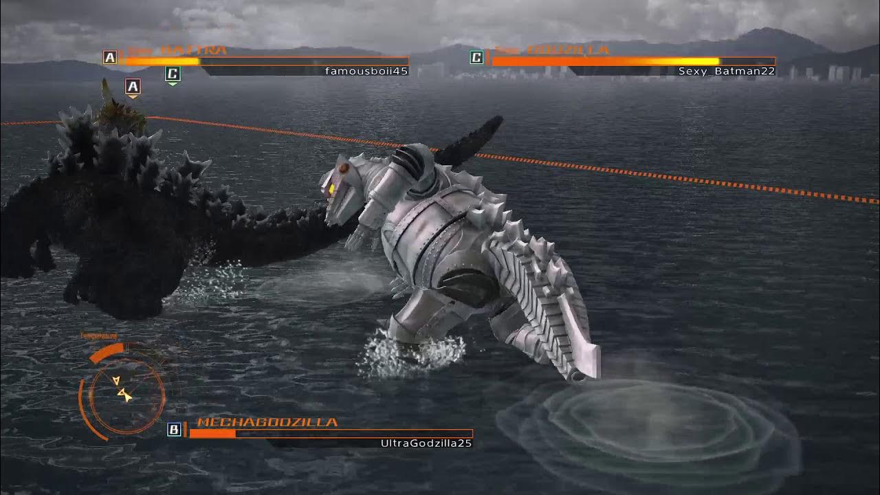 GODZILLA PS4 (Online) Mechagodzilla (1974) vs. Batra (Larva) vs. Godzilla - YouTube