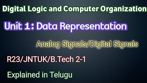 Digital Logic and Computer Organization || 2-1 B.Tech ||Full Course in Telugu || R23 JNTUK - YouTube