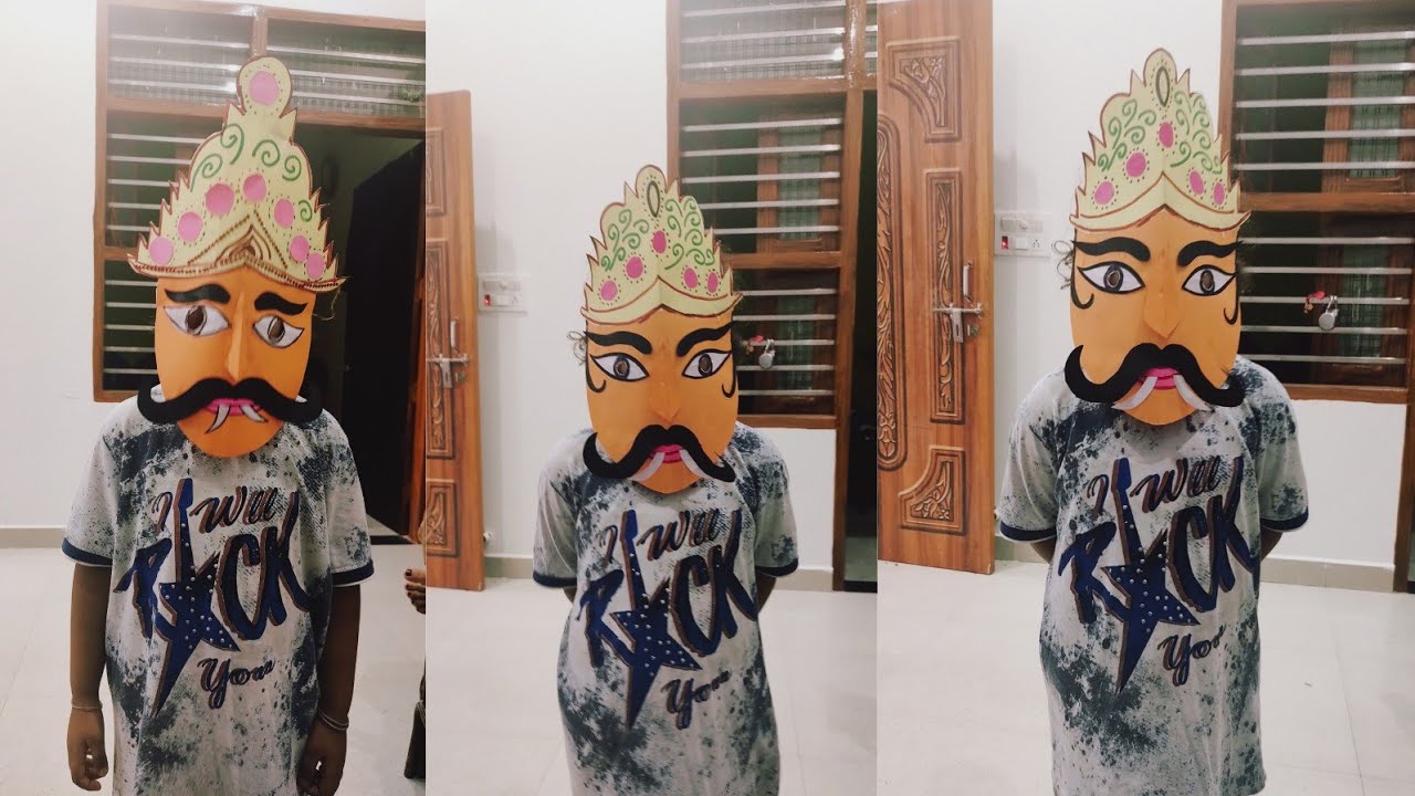 How to make Ravan face mask at home #mask bnane ka easy trika ...