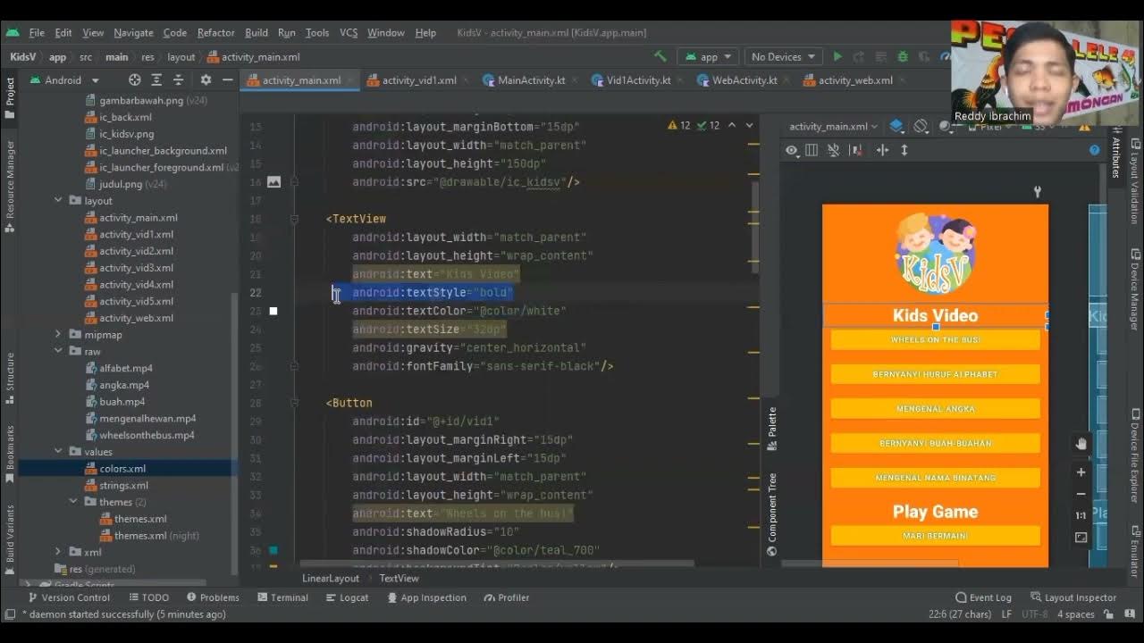 Membuat Aplikasi Media Video View Case "Kids Video" Android Kotlin - YouTube