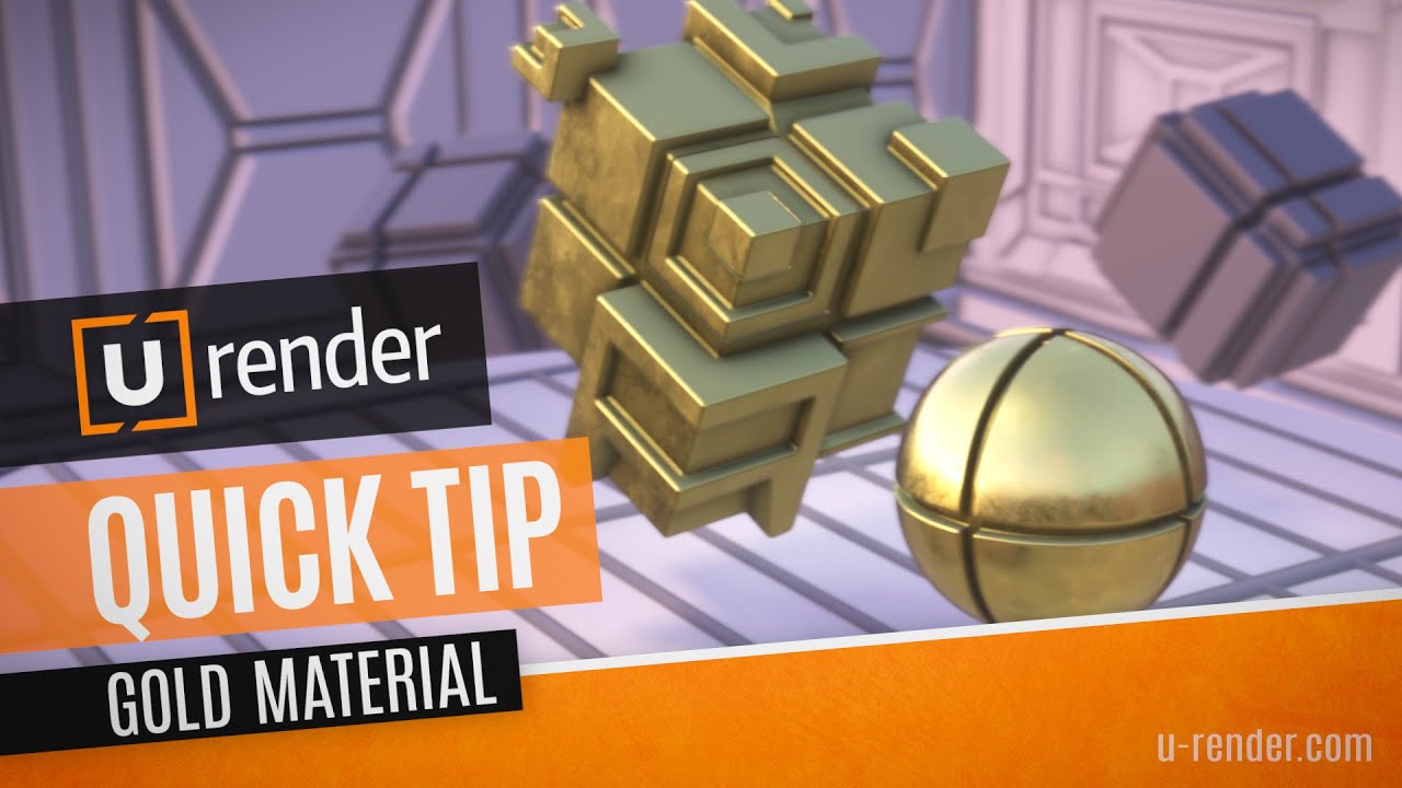 Gold Material - U-RENDER Quick Tip - YouTube