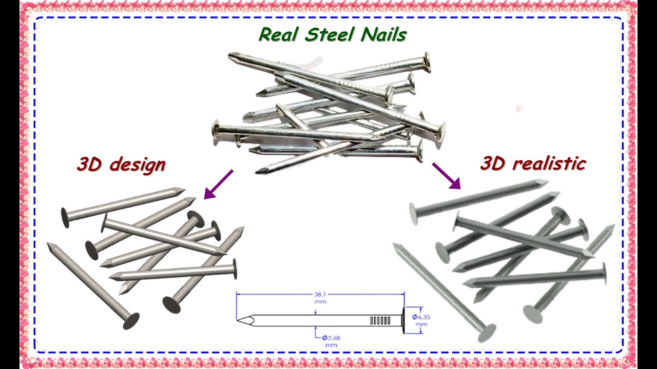 3D Design of a Steel Nail in Solidworks for beginners, #3dmodeling, # ...