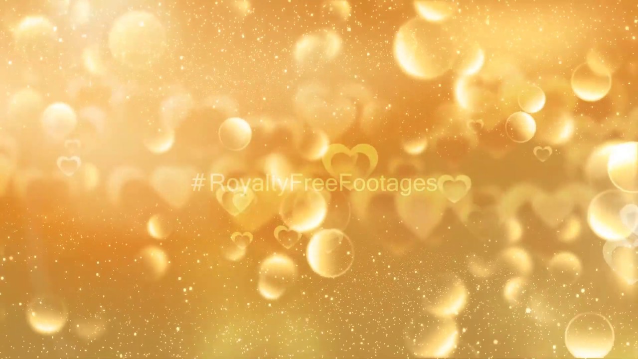 Golden motion background | Gold particles background effect | bokeh ...