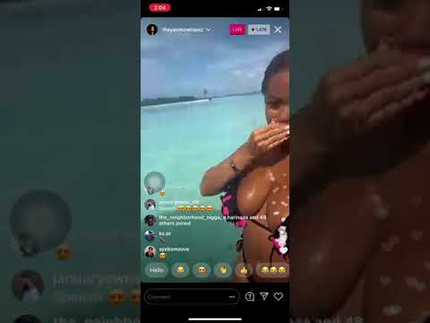 Yasmine Lopez IG live Bora Bora trip 🌴