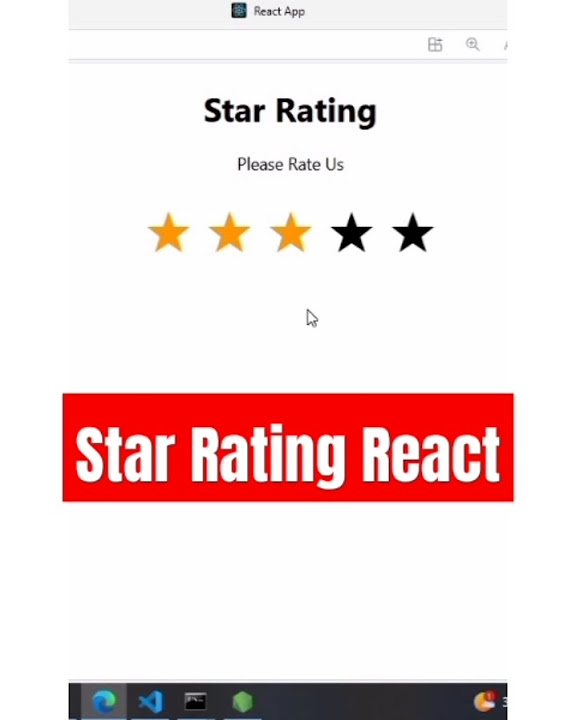 Star Rating in React JS | react js interview question #shorts #reactjs #coding #shortvideo - YouTube
