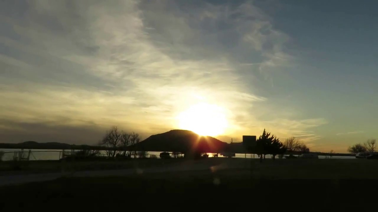 Sunset over Lake Lawtonka and Mt. Scott by Medicine Park Oklahoma ...