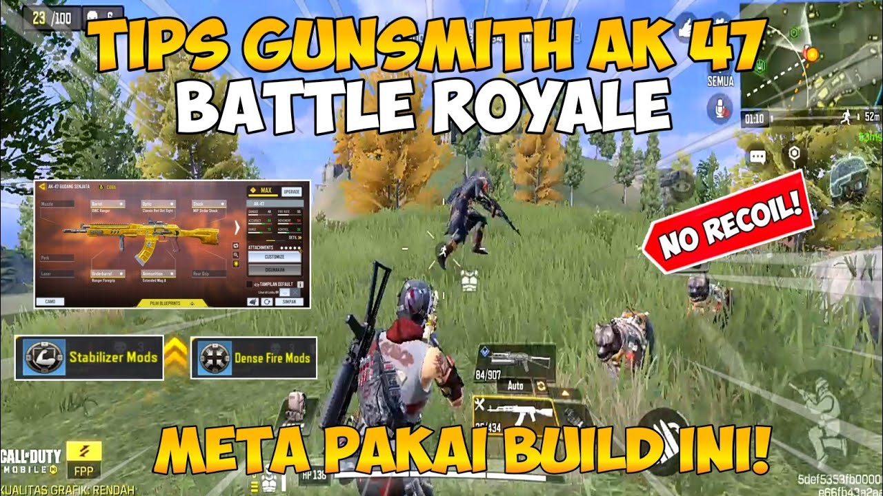 gunsmith ak-47 battle royale (build terbaik!) | CODM indonesia - YouTube
