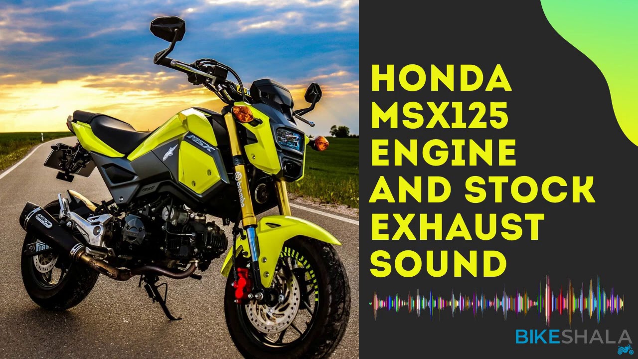 Honda MSX125 Engine and stock Exhaust sound - YouTube