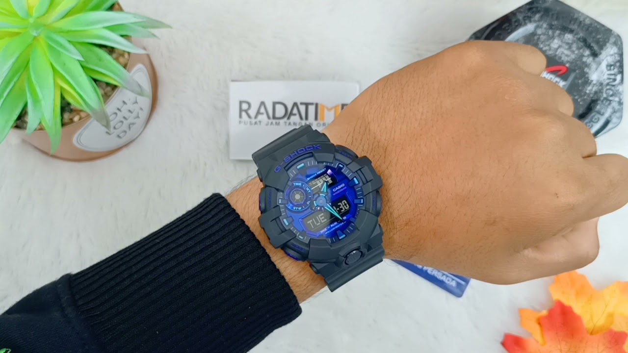 Casio G-Shock Special Color Models Blue Dial Black Resin - YouTube