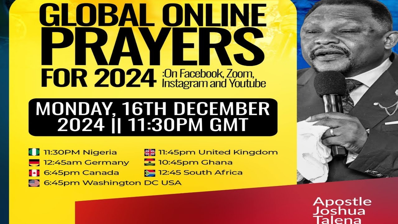 Global Online Prayers by Apostle Joshua Talena - YouTube