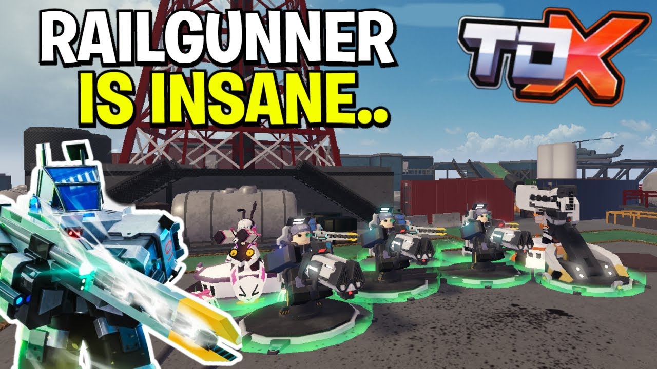 The RAILGUNNER Tower Is INSANE.. New BEST Tower? | Roblox Tower Defense ...