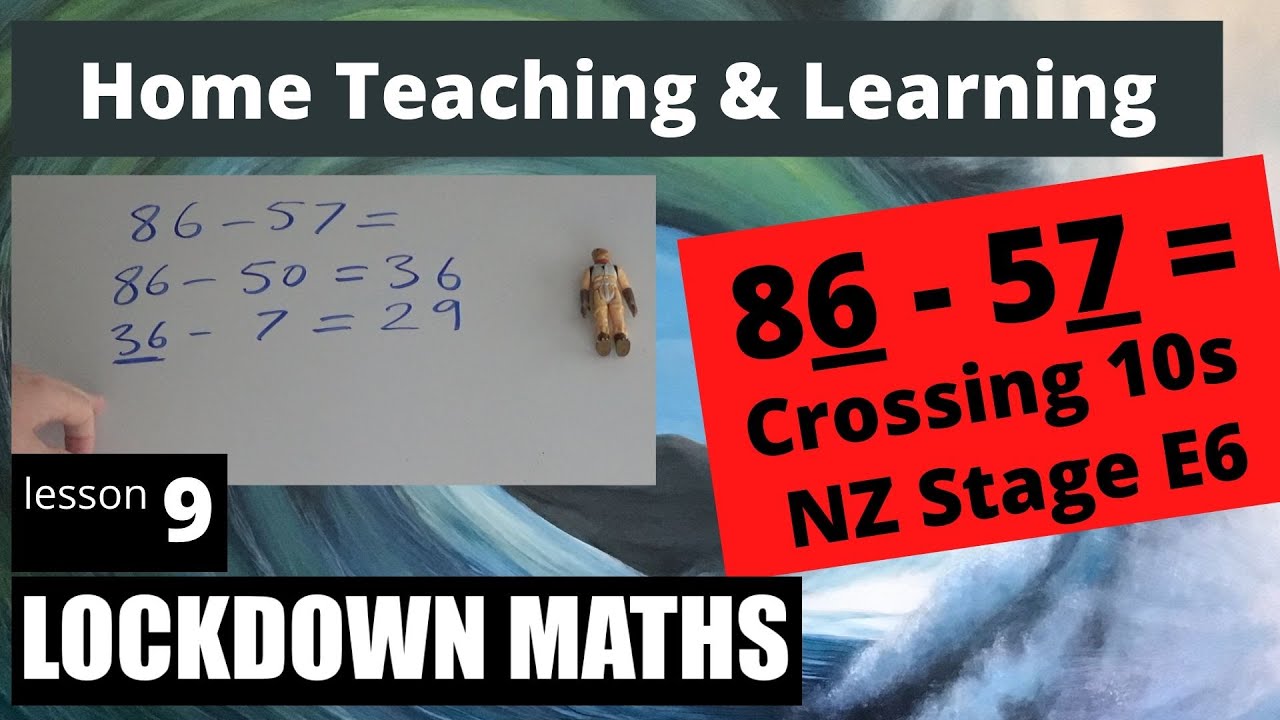 How to solve math problems like 86 - 57 = by crossing 10s - YouTube