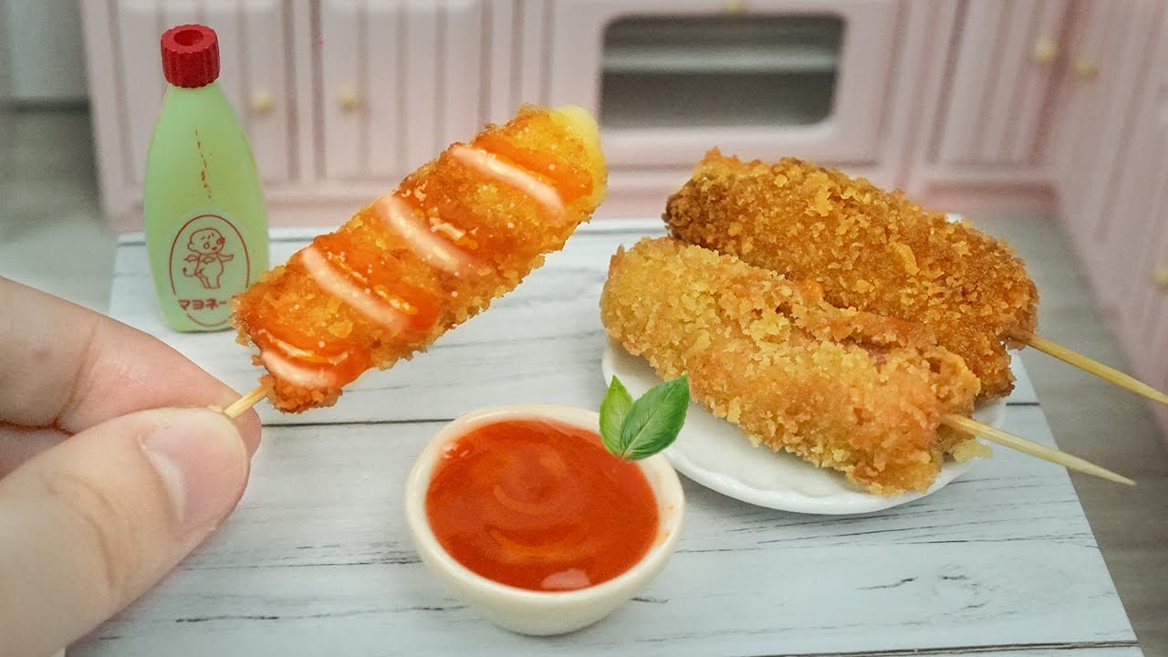 Tasty Spicy Miniature Korean CheeseHot Dog Recipe | ASMR Cooking Mini ...