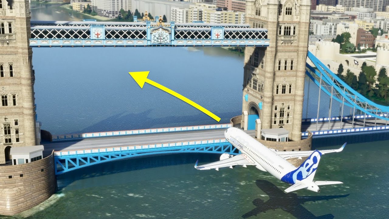 Flying The CRAZIEST Stunts In MSFS2020 - Flying Under A BRIDGE - YouTube