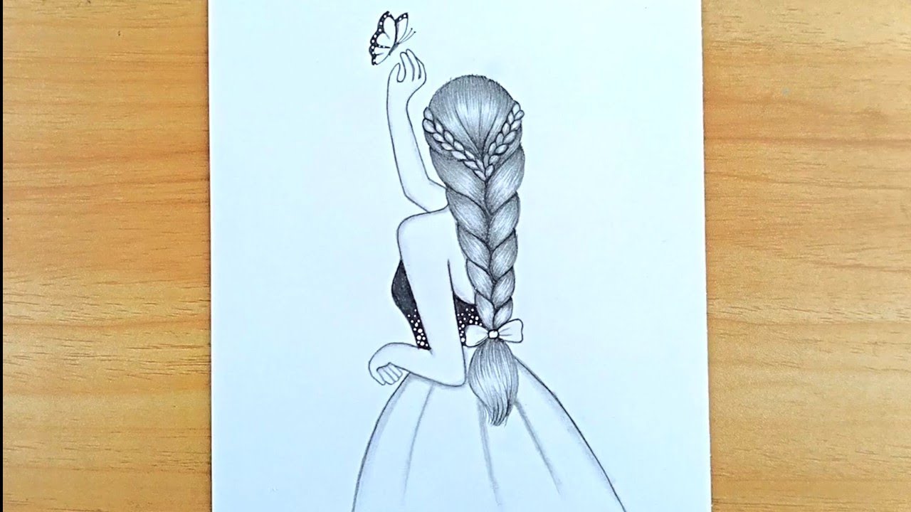 How to draw girl backside|How to draw a girl backside drawing| backside ...