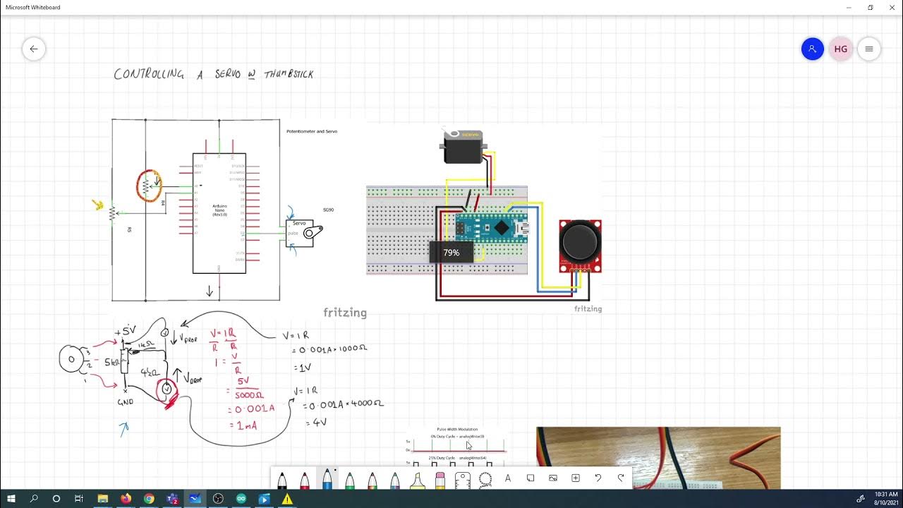 Controlling a Servo With the Thumbstick (Arduino Nano) - YouTube