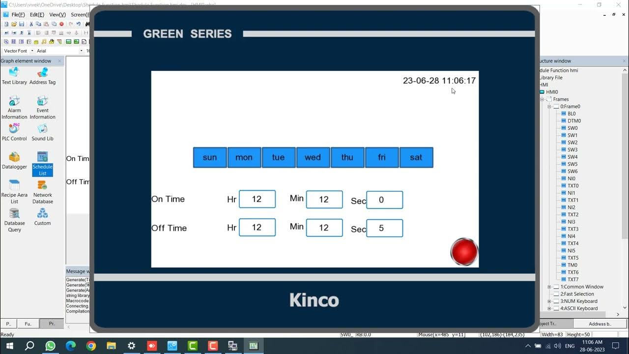 How to Use the Schedule List Function in Kinco HMI ? - YouTube