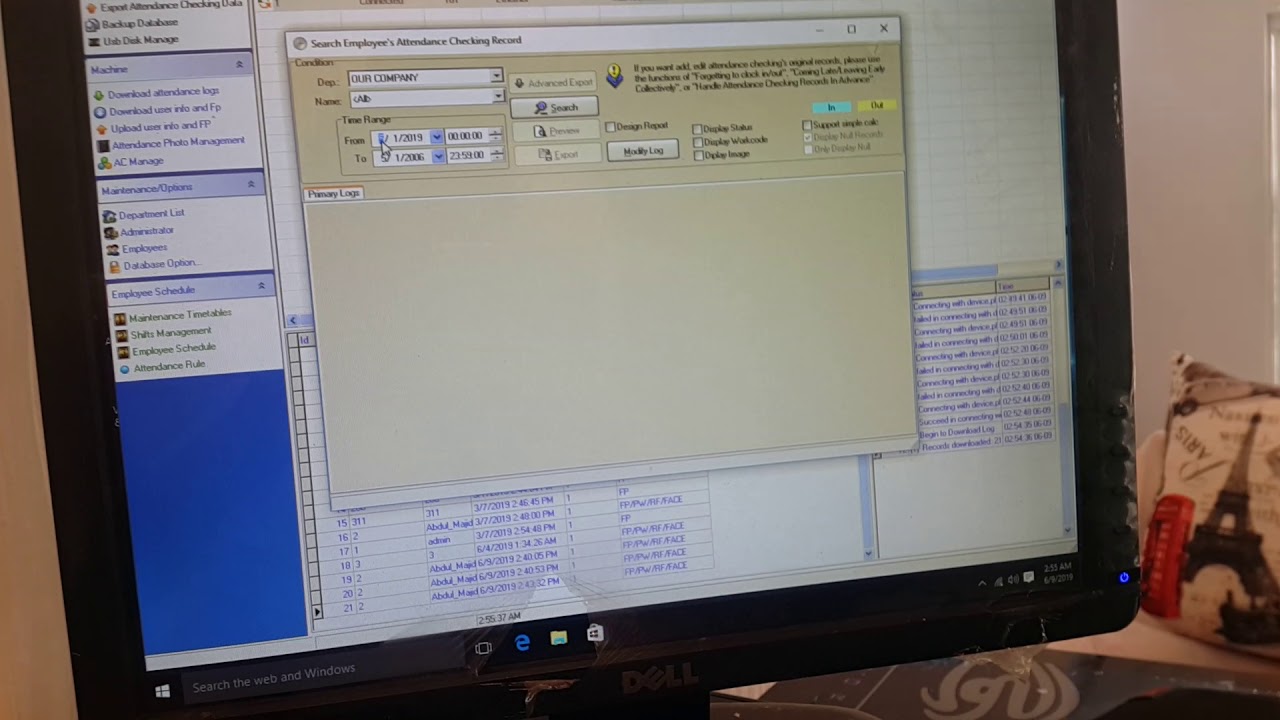 Zkteco log and reports - YouTube