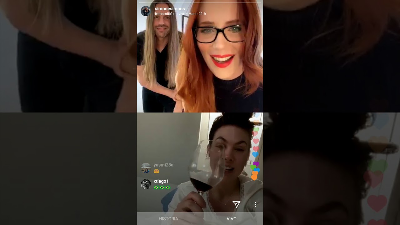 Simone Simons (Épica) Live at Instagram p1 - YouTube