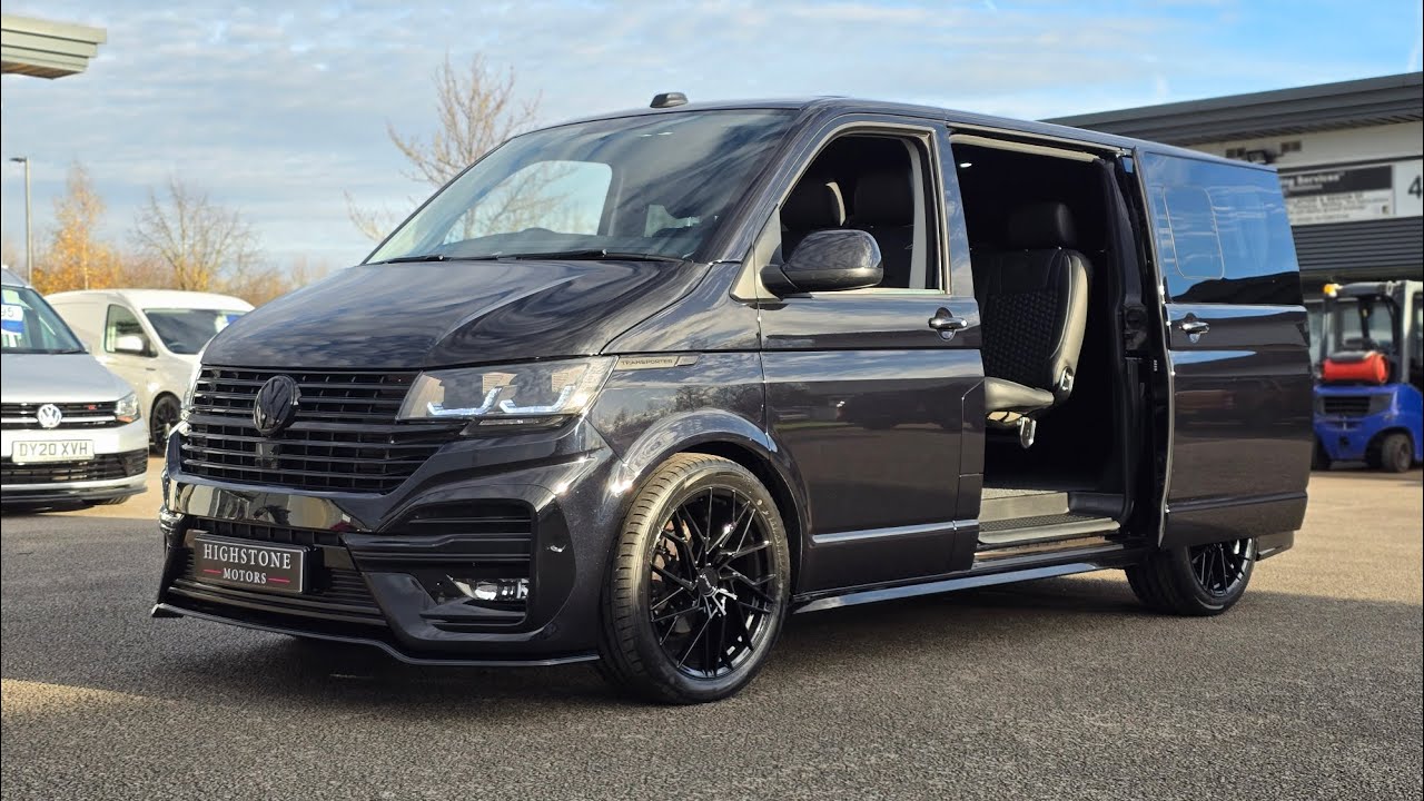 vw transporter t6.1 kombi modified 6 seater all blacked out - YouTube