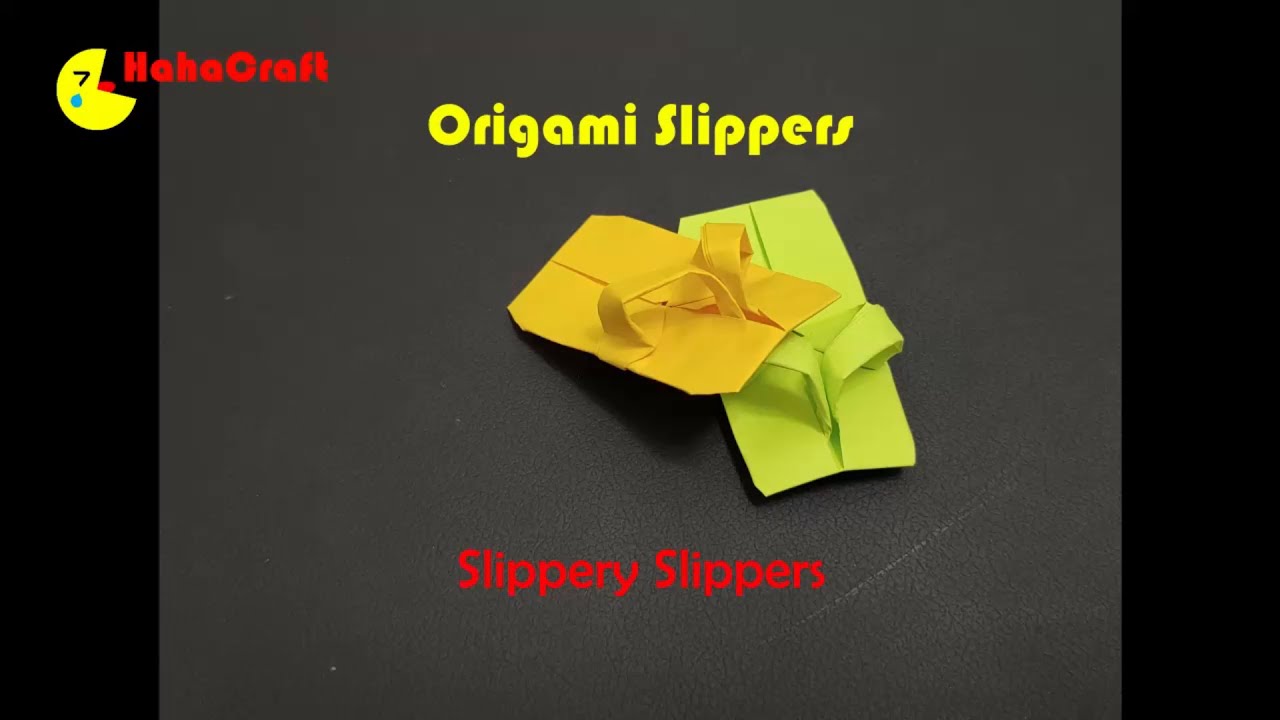 Origami Slippers - YouTube
