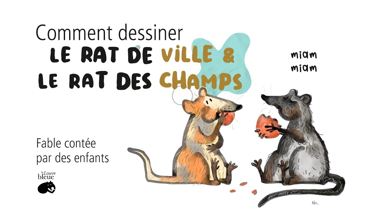Dessiner le rat des villes et le rat des champs et 2 fables à écouter ...