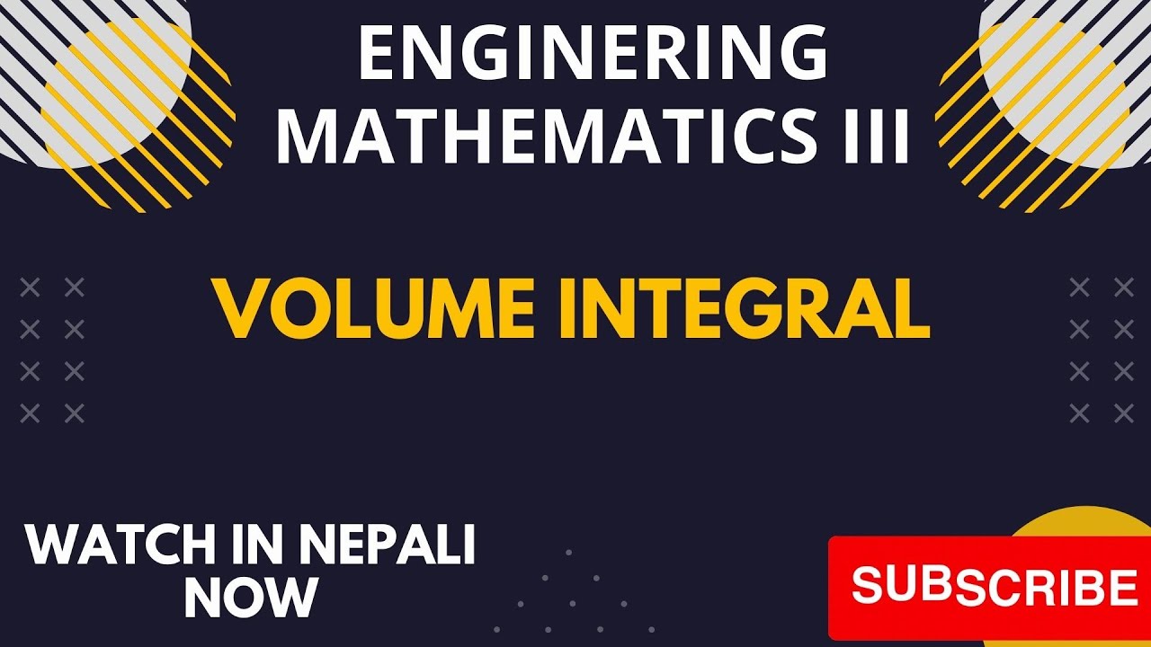engineering mathematics|| volume integral - YouTube