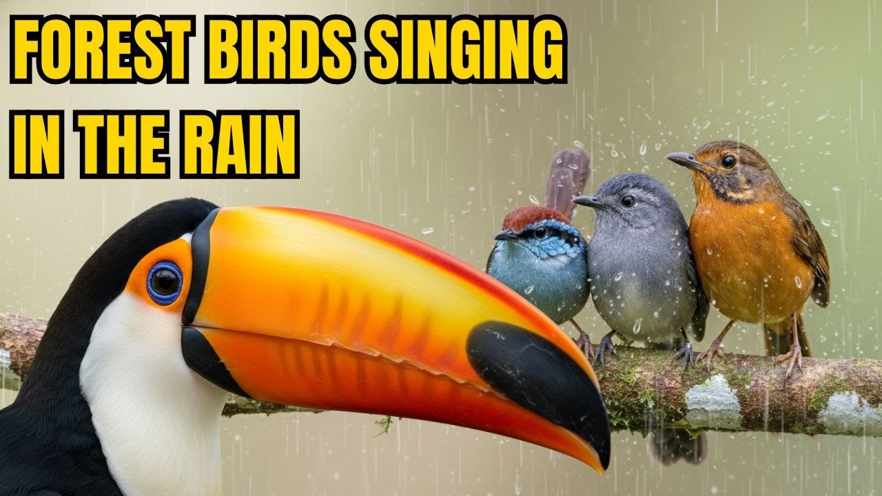 2 Hours Amazon Rainforest Birds Singing in Rain: Relaxing Nature Sounds ...