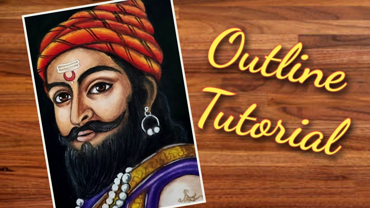 Chhatrapati Shivaji Maharaj Drawing Easy Step by Step | Easy Shivaji ...