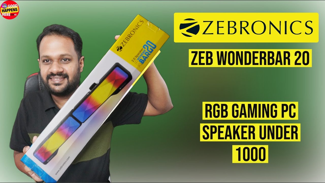 ZEBRONICS Wonder Bar 20 RGB Lights Computer Speaker with Detachable 2 ...