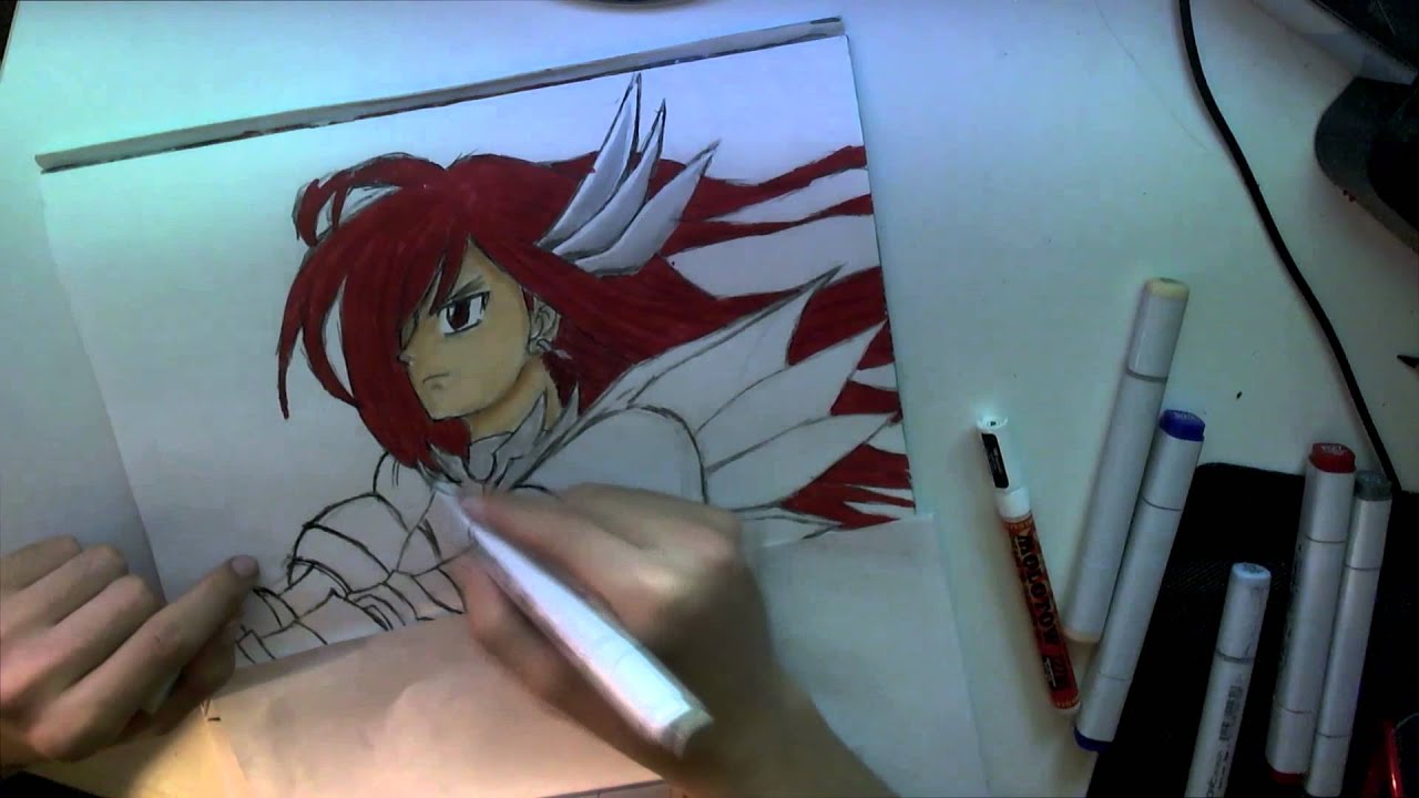 How to draw Erza - YouTube