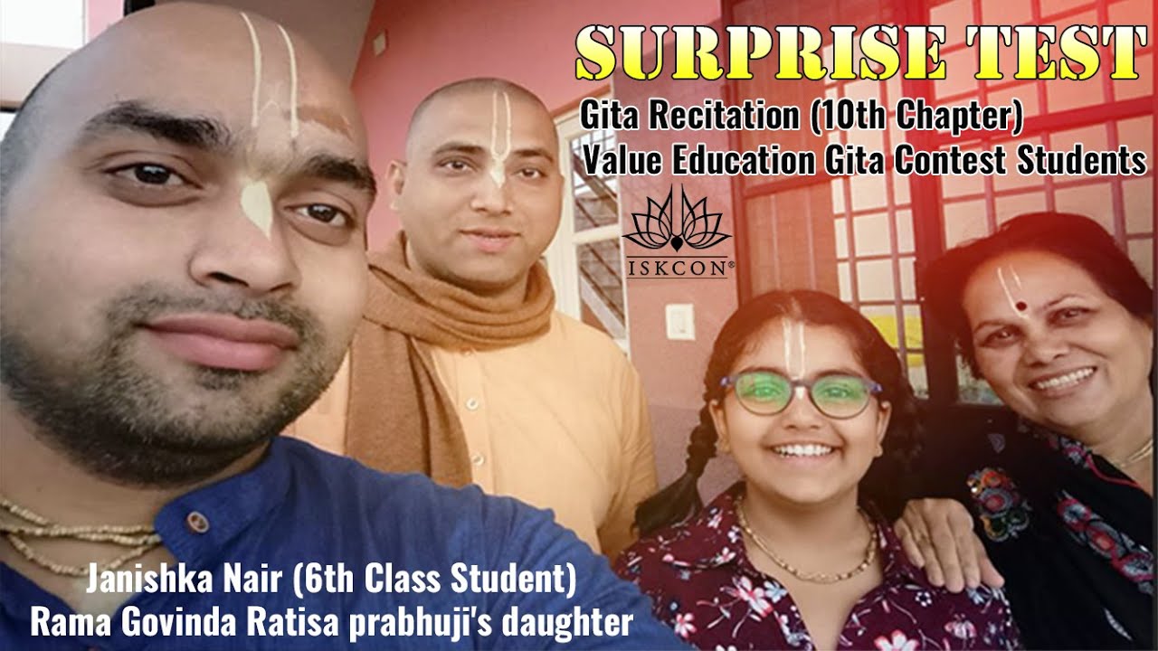 Surprise test | Gita Recitation (10th Chapter) | Janishka Nair - YouTube
