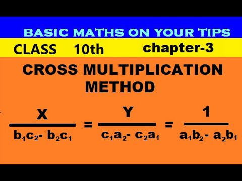 cross multiplication method, class 10, # ...