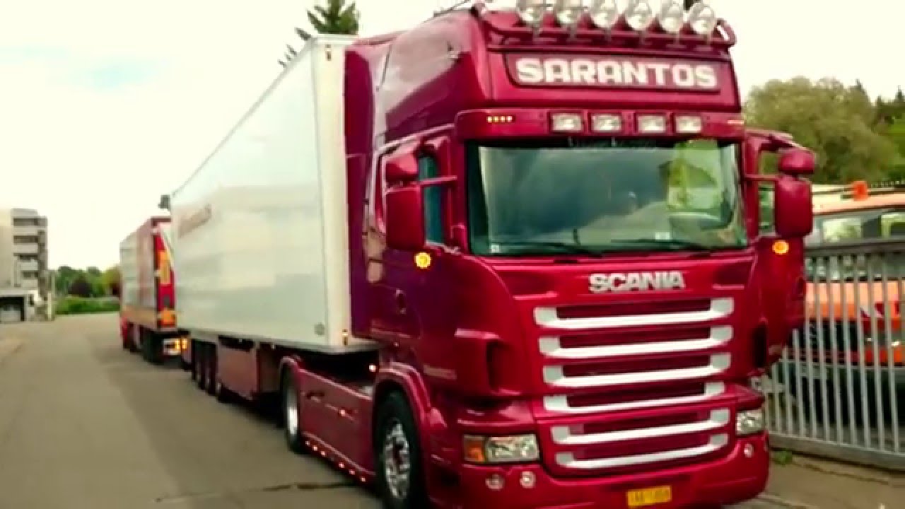 Sarantos Scania V8 with open Pipe - YouTube