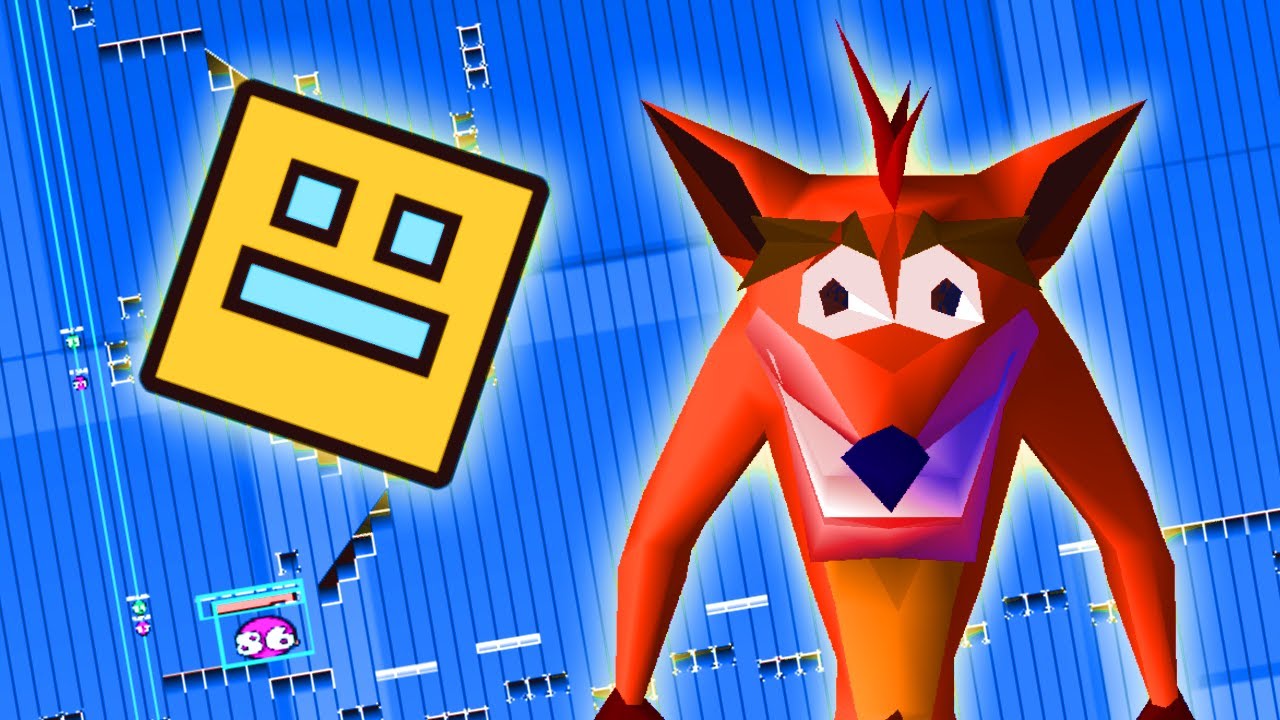 [Geometry Dash] - Crash Bandicoot's "Stormy Ascent" Layout - YouTube