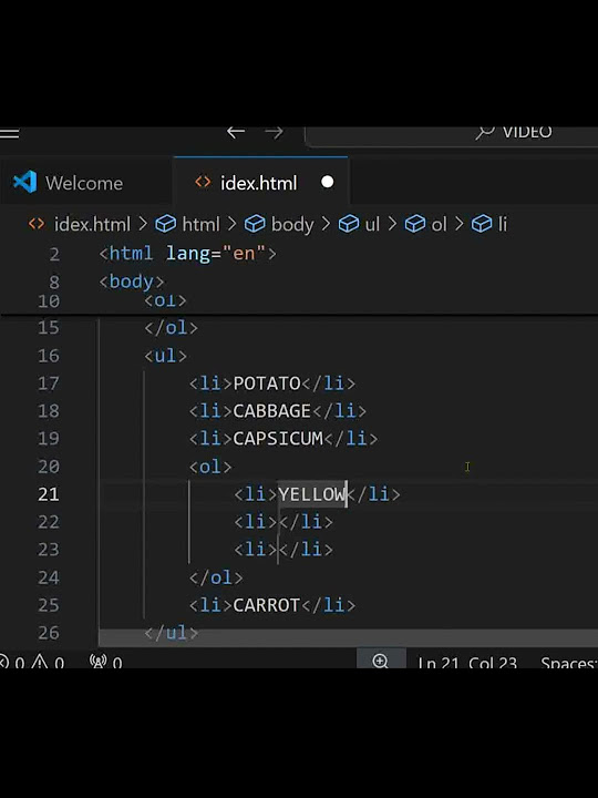 Create LIST in VS Code using HTML 2024 😱😱| HTML TUTORIAL | WEB DEVELOPMENT TUTORIAL #coding # ...