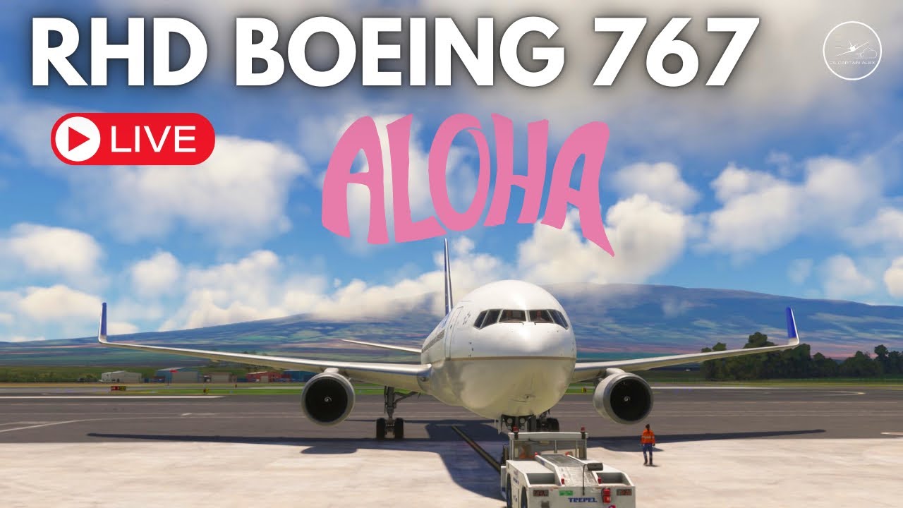Kahului Maui to LAX NEW RHD Simulations Boeing 767-300ER - YouTube