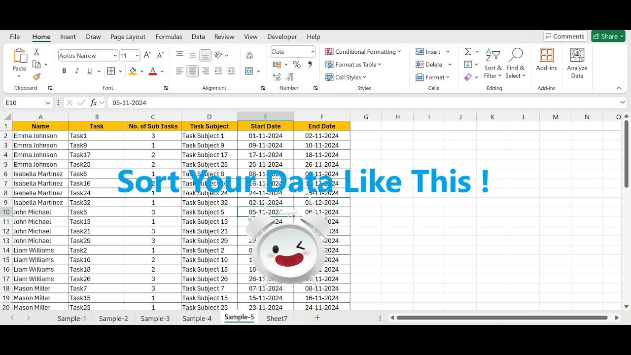Ms Excel Data Sorting Advanced Sorting Custom Sorting Youtube 5657