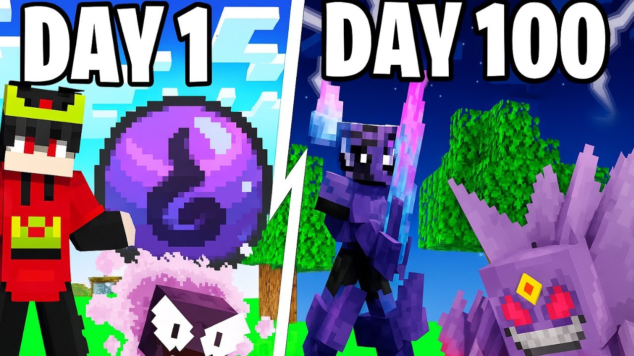 I Spent 100 DAYS In SHINY FUSION PIXELMON! (Minecraft Pokémon) - YouTube