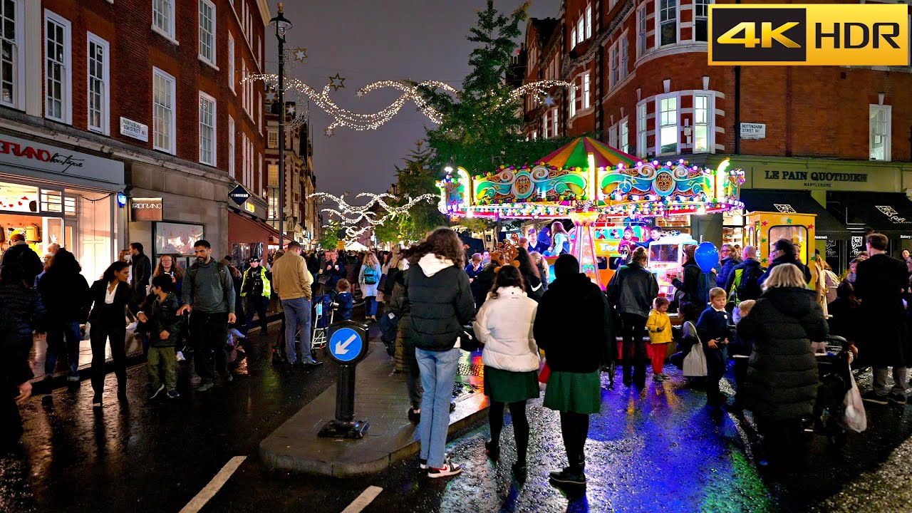 🎄London Marylebone Christmas Event and Lights on 2021 🎆 London Night ...
