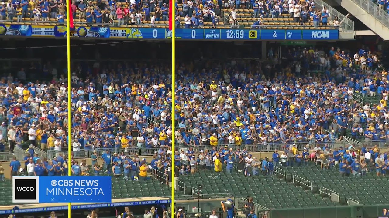 Target Field transforms for college football game - YouTube