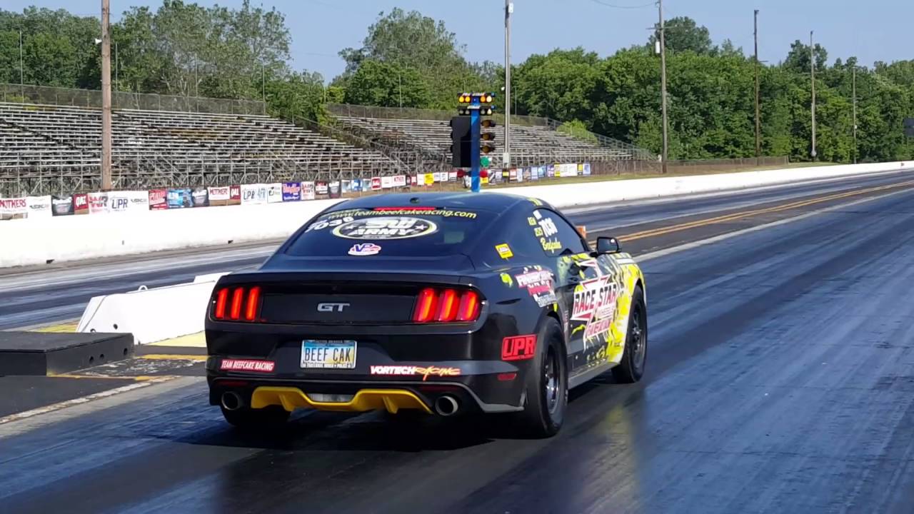 Team Beefcake Racing 2015 Mustang GT goes 9.08 in bad air - YouTube