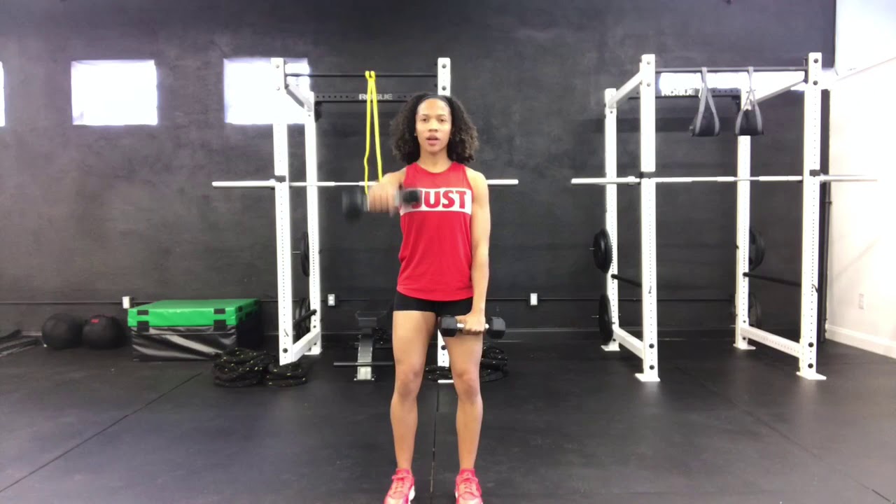 Dumbbell Alternating Front Raise - YouTube