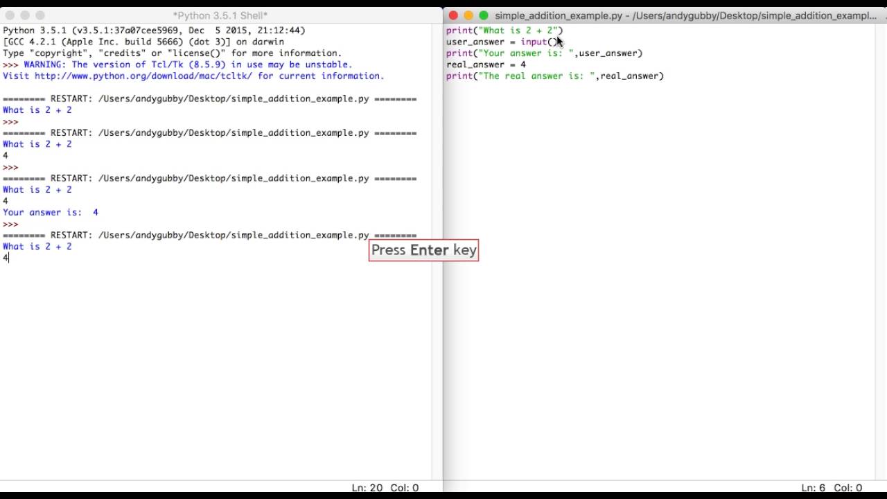 Creating A Maths Quiz In Python Step 1 Youtube 5225