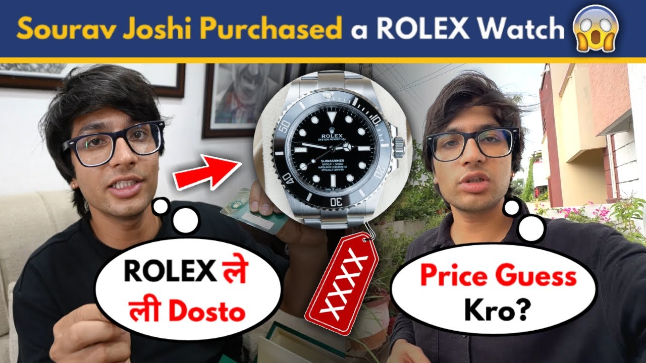 CRAZY 🤑 | Sourav Joshi Purchased ROLEX Watch || Sourav Joshi's Watch ...