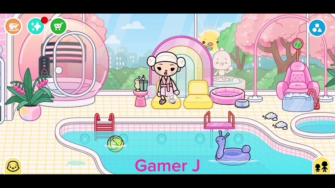 Toca boca /bubble bop spa tour - YouTube