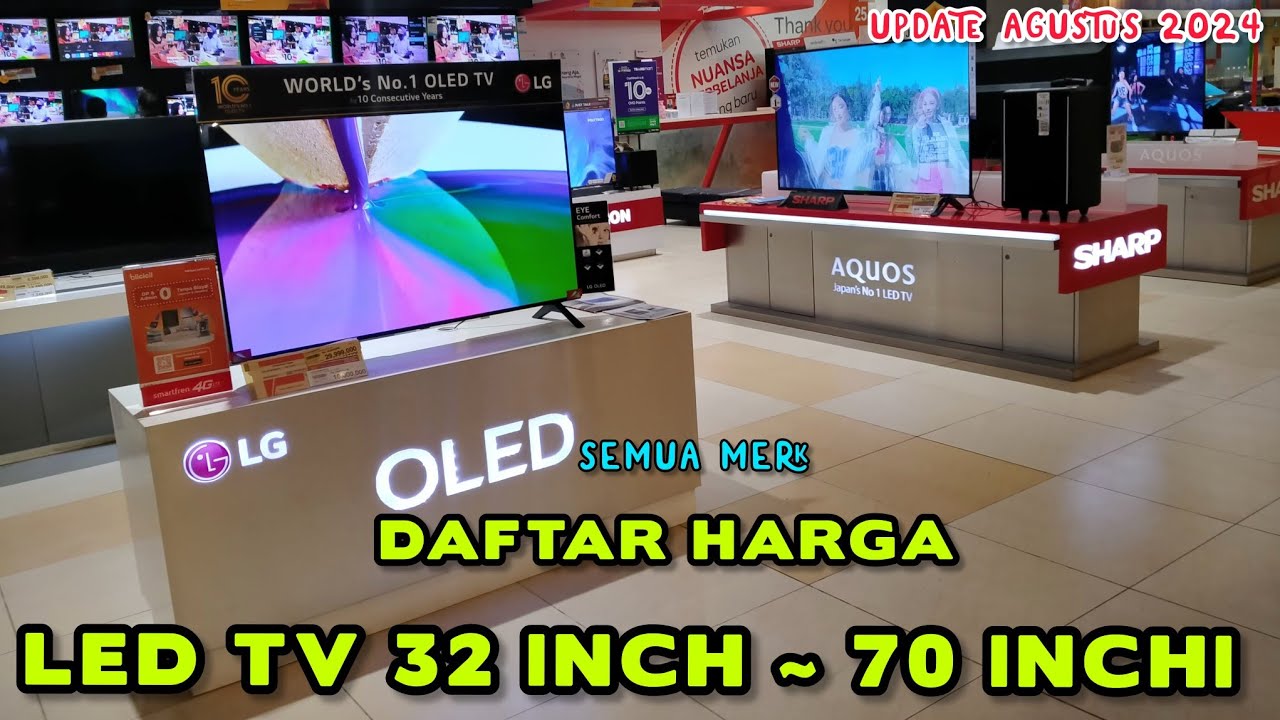 DAFTAR HARGA LED TV 32 INCH ~ 70 INCHI Semua Merk Terbaru 2024‼️ Update ...