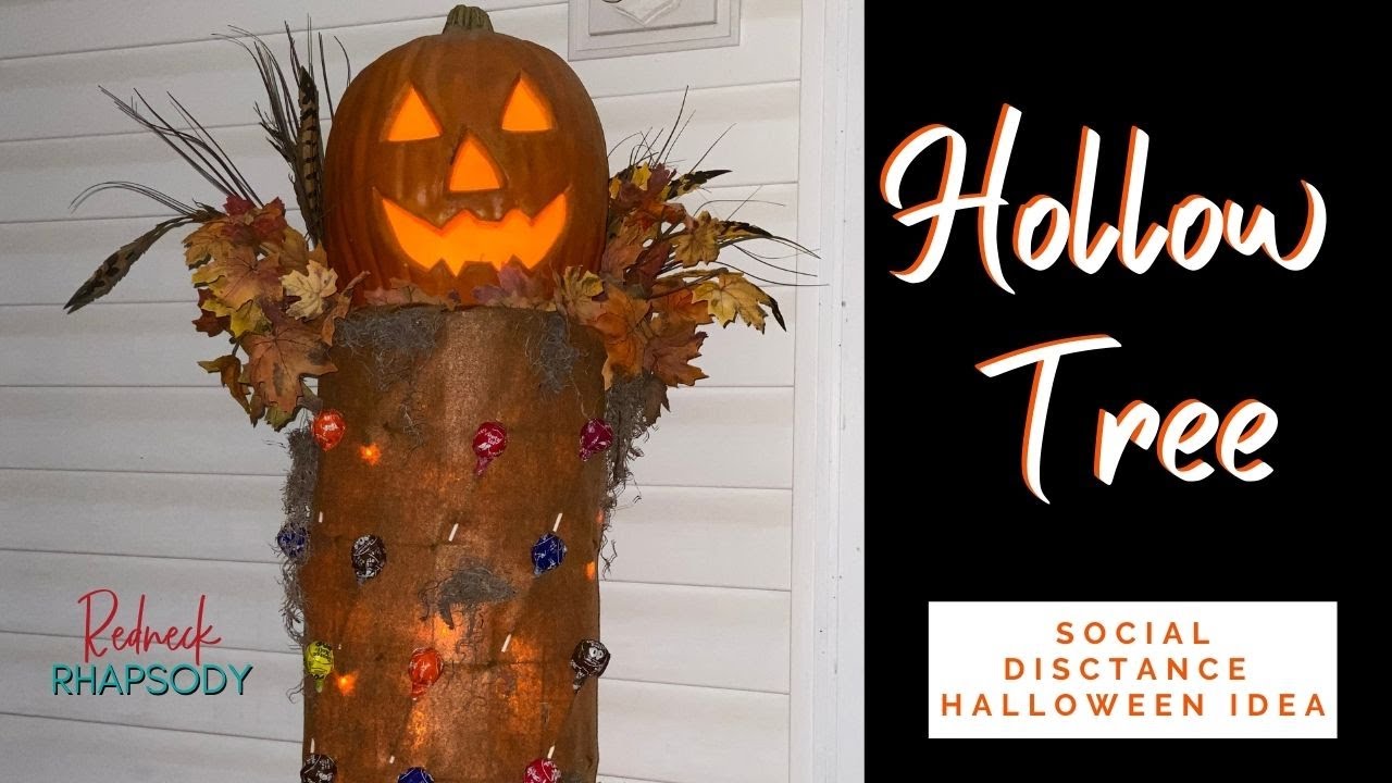 Trick or Treat Halloween DIY Hollow Tree for Social Distancing - YouTube